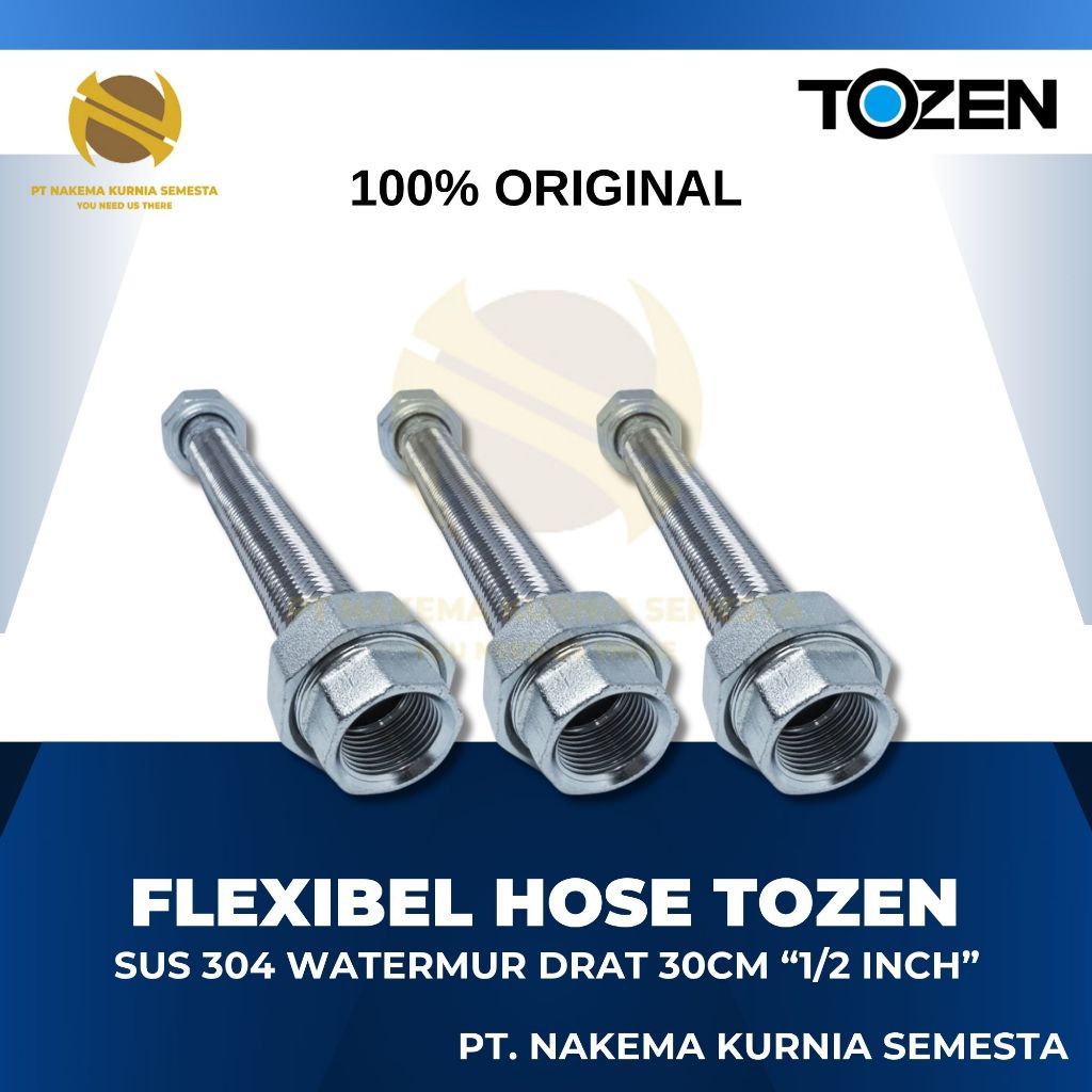 Jual FLEXIBLE HOSE TOZEN SS304 1/2 INCH, TOZEN ORIGINAL 100% | Shopee ...