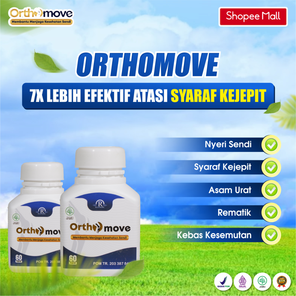 Jual Orthomove Paket 1 Botol 60 Kapsul untuk Nyeri Sendi Saraf Kejepit ...