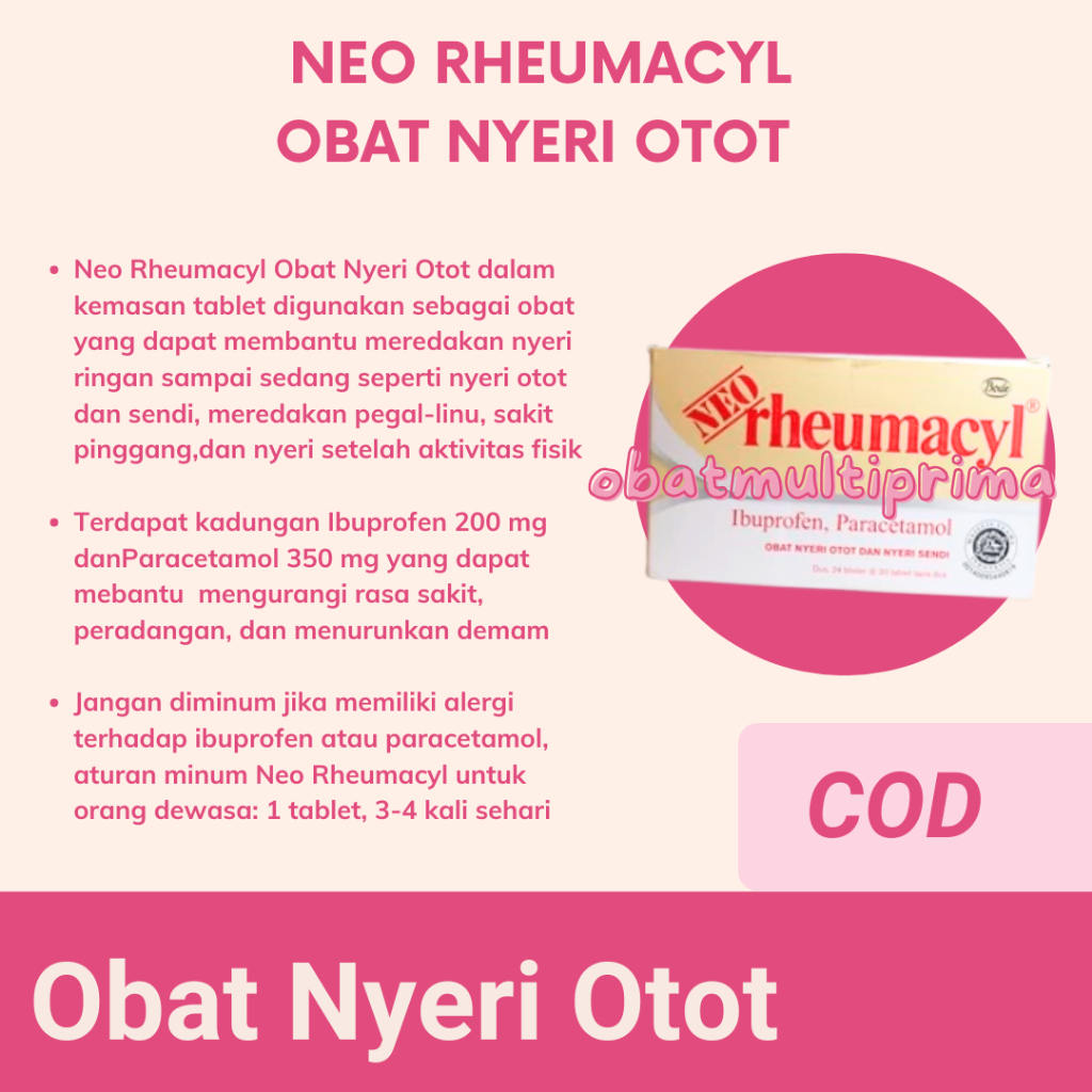 Jual Neo Rheumacyl Obat Nyeri Otot Makassar - 1 Blister Strip Isi 20 ...