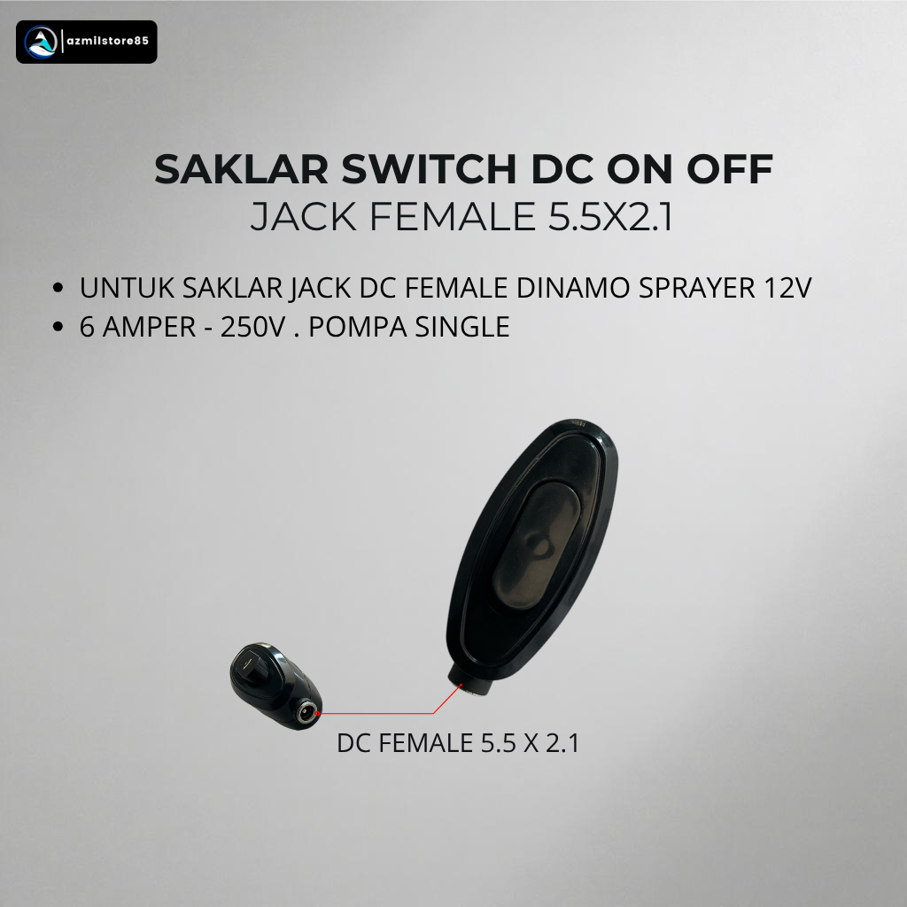 Jual Saklar Switch DC ON OFF Jack Female 5.5 x 2.1 Kabel Sambungan ...