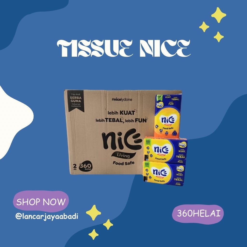 Jual Tissu nice 1karton 360helai 2ply isi 60pcs | Shopee Indonesia