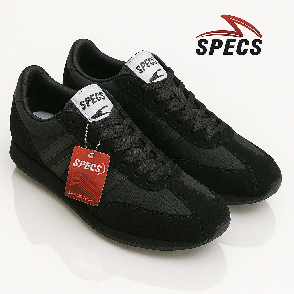 Jual Sepatu Sneakers Sekolah SPC 104 Full Black Anak Laki-Laki dan ...