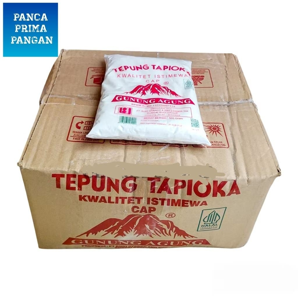 Jual Tepung Tapioka Gunung Agung 500 gr - 1 Dus Isi 20 pcs | Shopee ...
