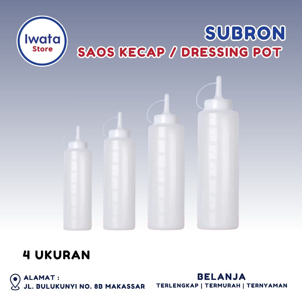 Jual SUBRON BOTOL SAOS KECAP / DRESSING POT 4 UKURAN | Shopee Indonesia