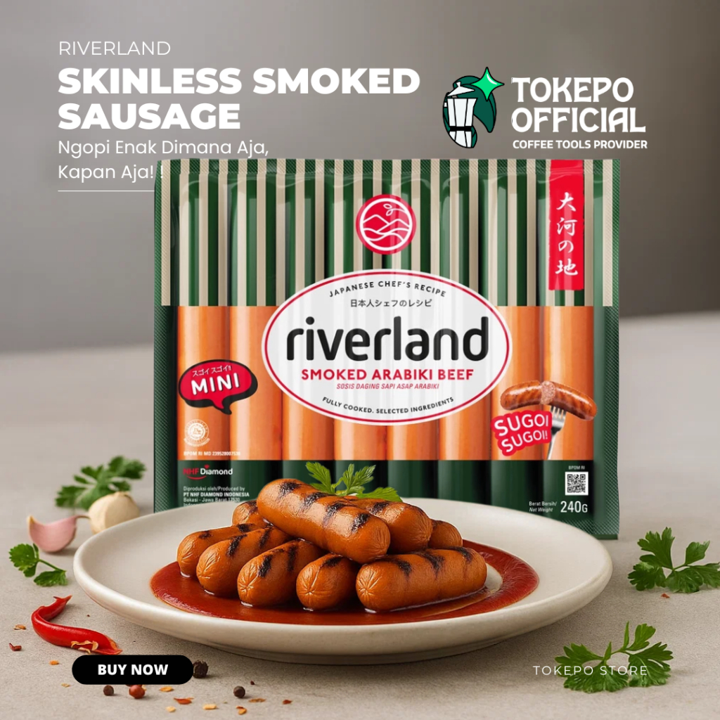 Jual Riverland Mini Smoked Arabiki Beef Sausage Sosis Sapi Cocktail ...