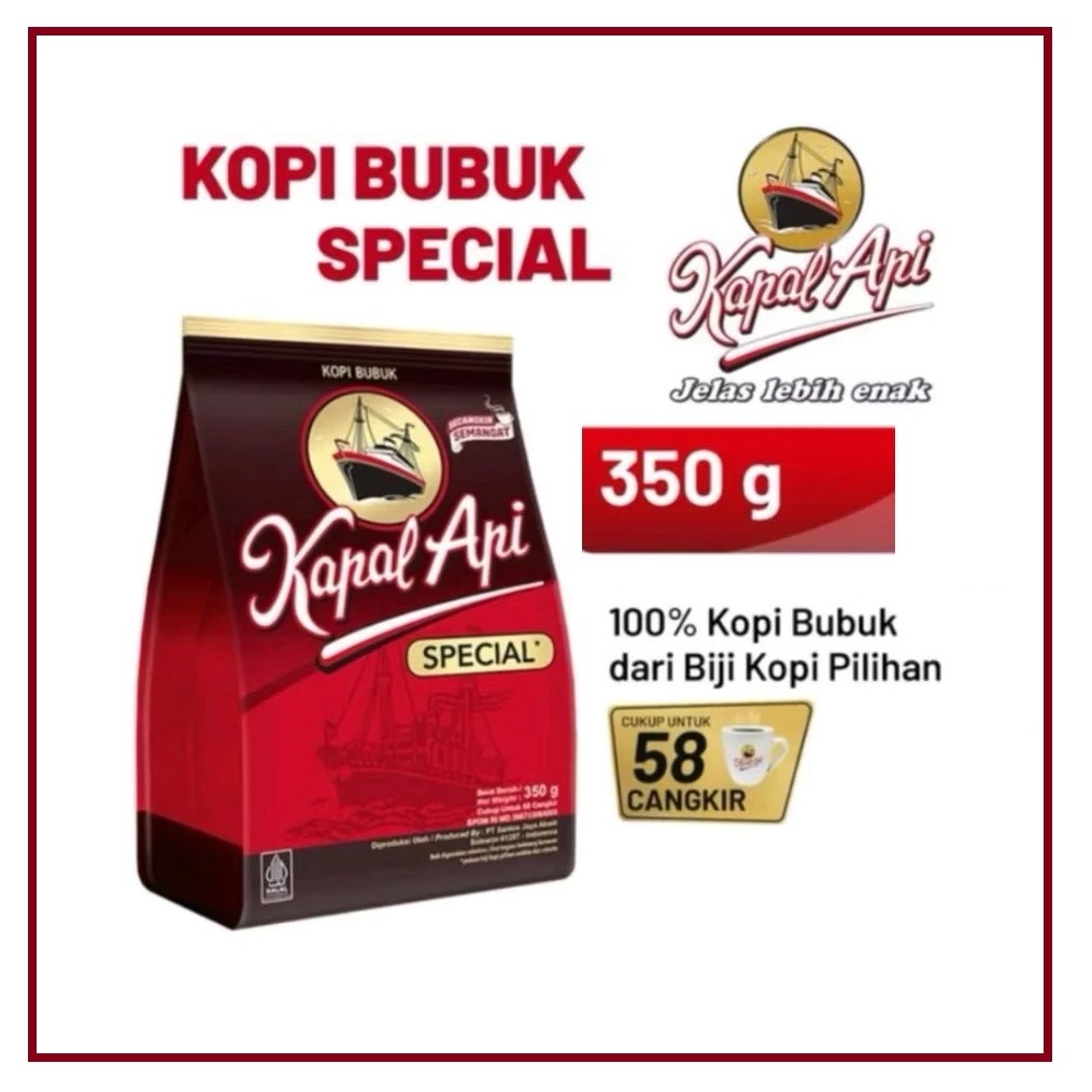 Jual KOPI KAPAL API /KAPAL API SPECIAL MERAH 350 gr | Shopee Indonesia