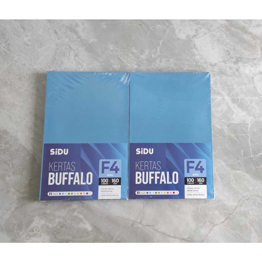 Jual Kertas Karton Jilid Buffalo Ukuran F4 SIDU Biru Benhur 160gr (1 ...