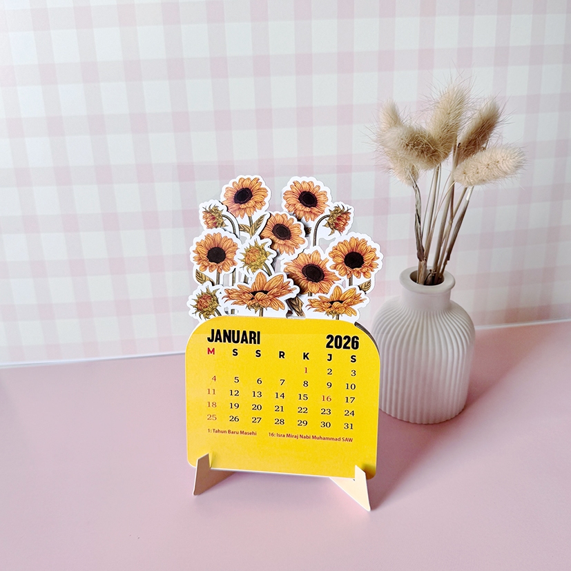 Jual Kalender Meja Aesthetic 2026 (ukuran 11x18cm), Kalender Meja Susun ...
