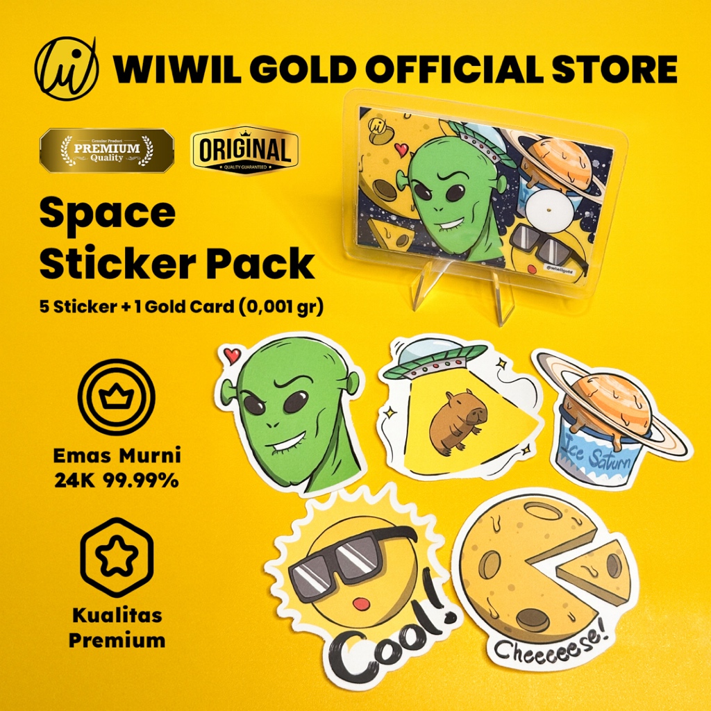 Jual WIWIL GOLD Space Sticker Pack Laminasi Doff | Shopee Indonesia