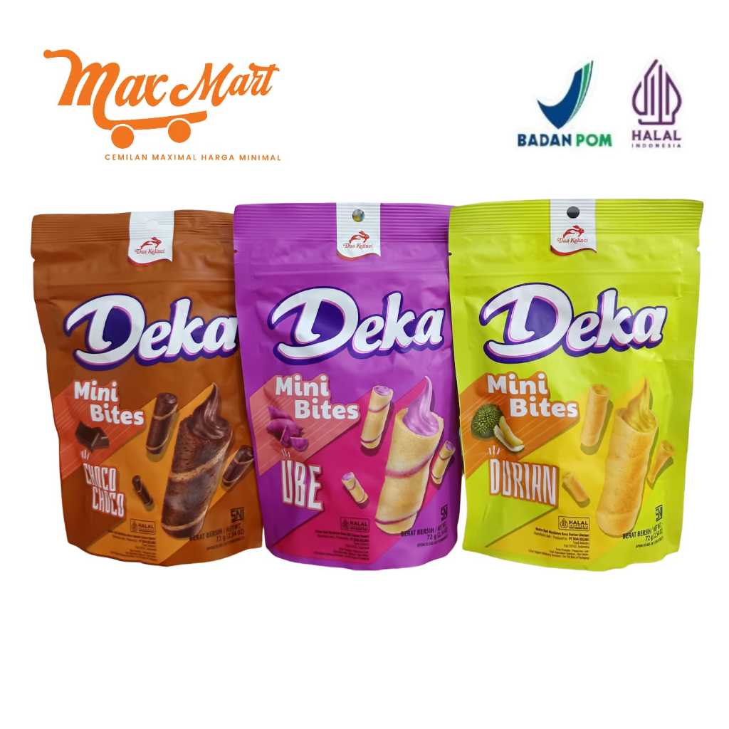 Jual Deka Mini Wafer Bites Choco / Ube / Durian 72 gram | Shopee Indonesia