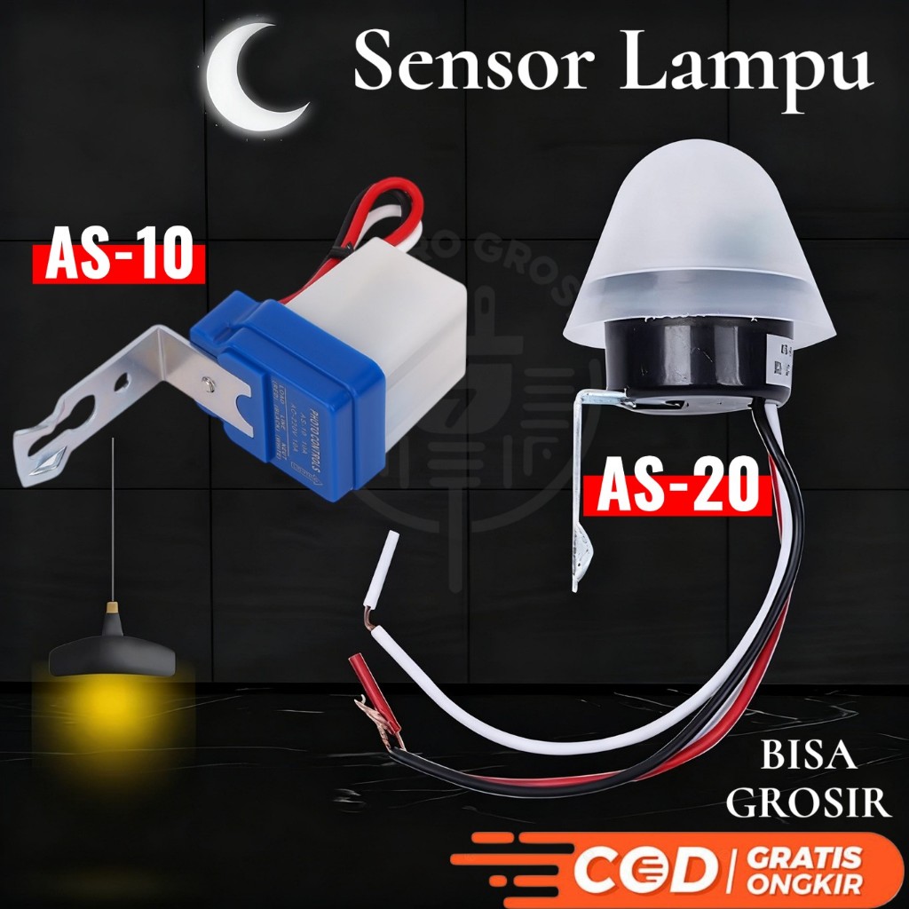 Jual Saklar Sensor Cahaya Tahan Hujan AS-10 AS-20 untuk Rumah, Saklar ...