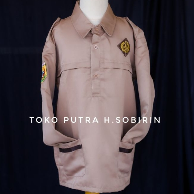 Jual Baju Pramuka SIAGA Kancing 3 / Baju Pramuka Anak SD Tangan Panjang ...