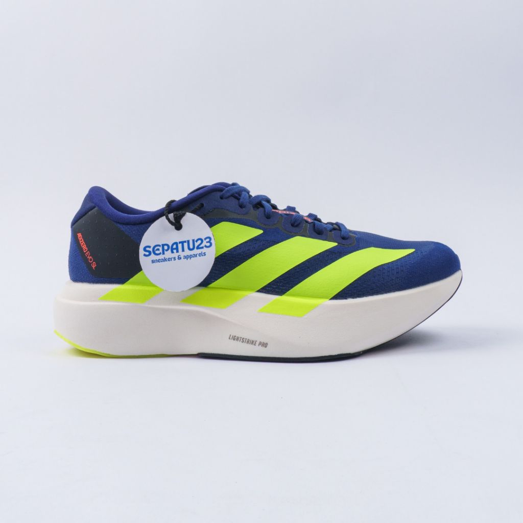 Jual duatiga Sepatu Lari Pria - Adizero Evo SL - Dark Blue/Solar Slime ...