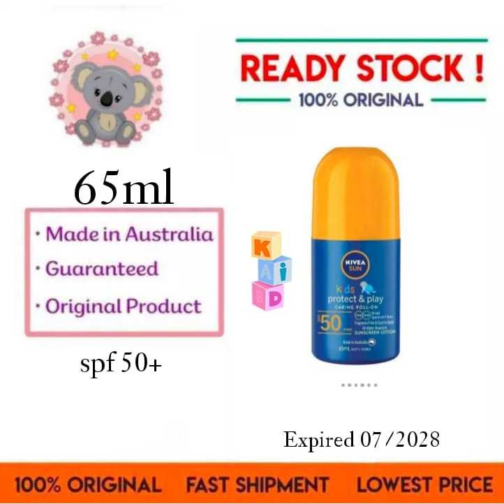 Jual NIVEA Sun Kids Protect & Play SPF50 Sunscreen Roll On 65ml ...