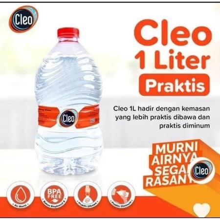 Jual CLEO AIR MINERAL 1 LITER -1 DUS ISI 12 BOTOL | Shopee Indonesia