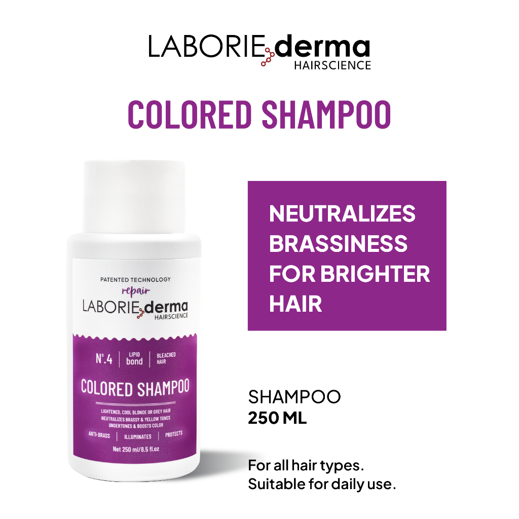 Jual LABORIE derma Colored Shampoo 250 ML | Menetralisir warna kuning ...