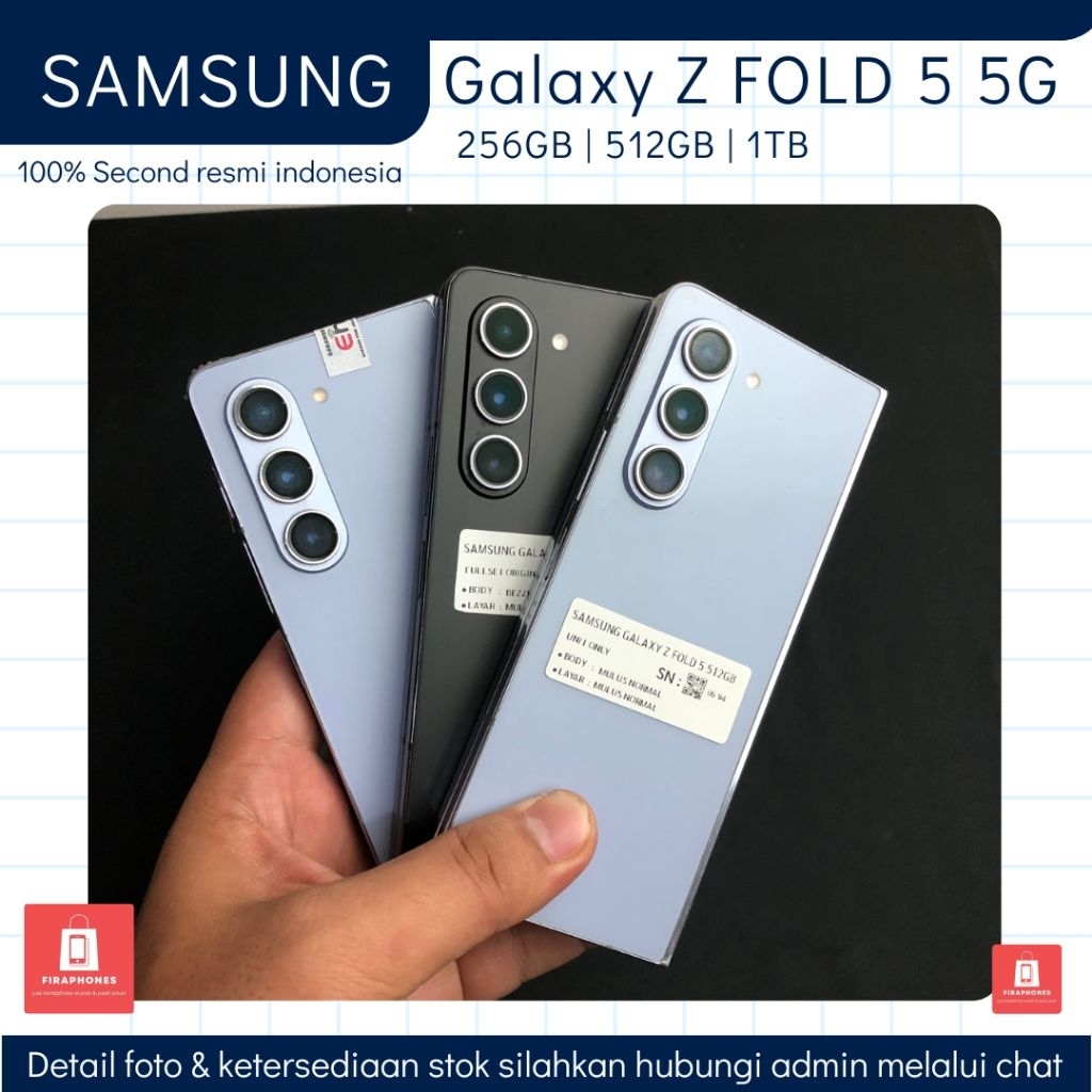 Jual Samsung Z Fold 5 256GB | 512GB | 1TB Ex SEIN Resmi Indonesia ...