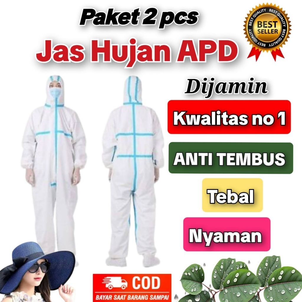 Jual Jas Hujan APD Hazmat Suit Multifungsi Pelindung Diri Medis ...