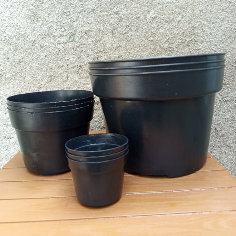 Jual Alamtani - Pot Bunga Hitam 10 20 30 | Pot Tanaman Hitam Plastik ...