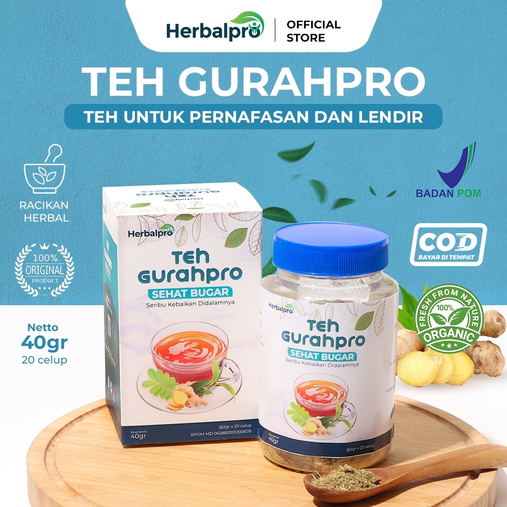 Jual HerbalPro 1 Botol Teh Gurah pro Obat Sesak Nafas Bronkitis ...
