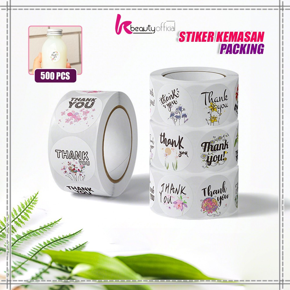 Jual EC KB-C817 Sticker Thank You 1 Roll 500PCS Stiker Label Makanan ...