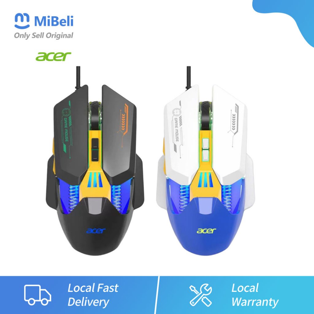Jual Mouse Gaming Acer RGB 7200DPI - dengan 7 Tombol Macro dan Lampu ...