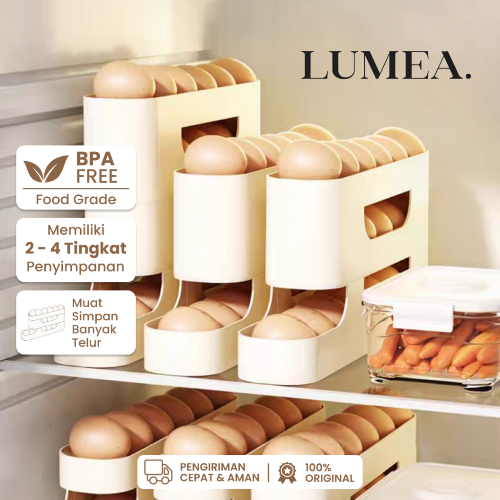 Jual LUMEA - Rak Telur Tingkat / Egg tray / Tempat Penyimpanan Telur ...