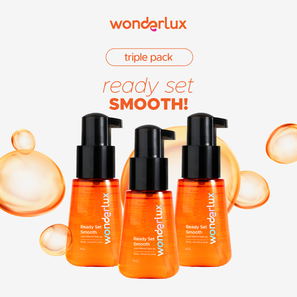 Jual [Triple Pack] Wonderlux Ready Set Smooth Hair Perfecting Oil 75ml ...
