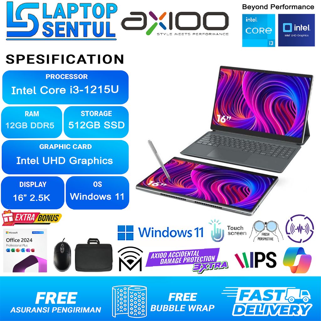 Jual Laptop 2-in-1 Advan Evo-X 16 Intel I3 1215U Ram 12GB 512GB SSD 2 ...