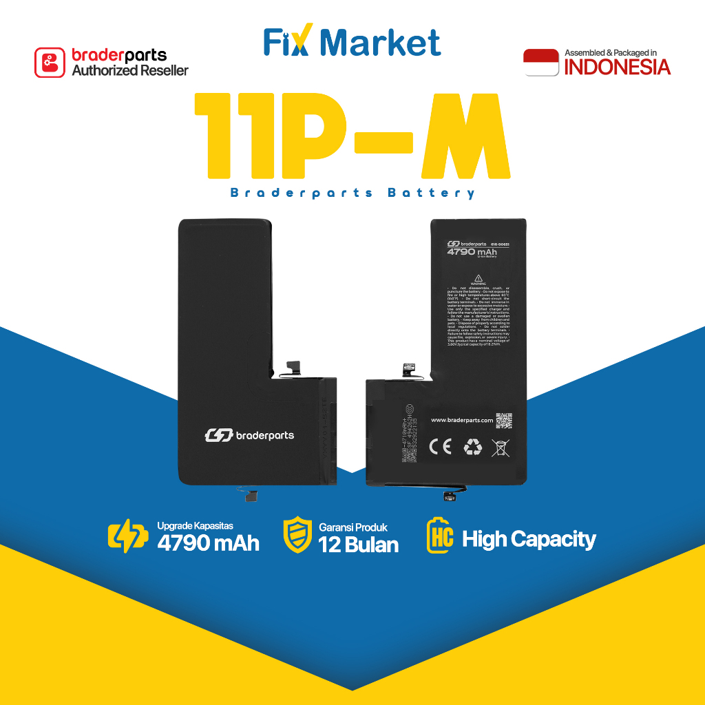 Jual Braderparts Baterai Battery Batre untuk iP11 ProMx | Shopee Indonesia