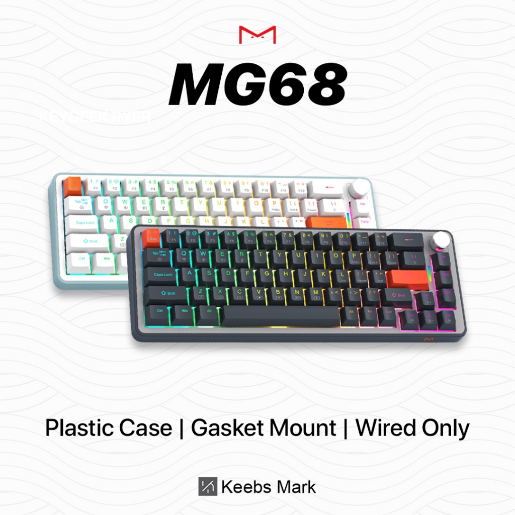Jual Momoka MG68 Keyboard Wired Connection Gasket Mount 65% Knob Layout ...