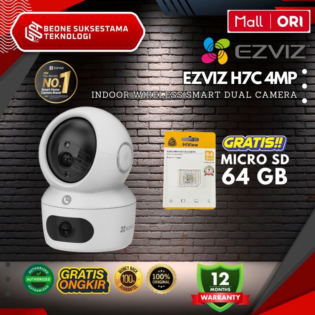 Jual EZVIZ Paket Bundling H7C 4MP+4MP Dual Lens Free MMC 64GB | Shopee ...
