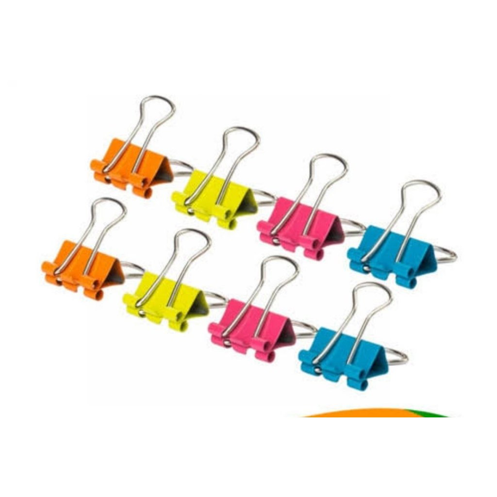Jual Binder clip warna-warni Combo untuk menjepit lembar kertas atau ...