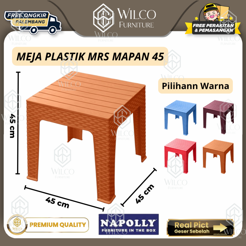 Jual Meja Plastik MRS MAPAN 45 by Napolly | Meja Makan Plastik | Shopee ...