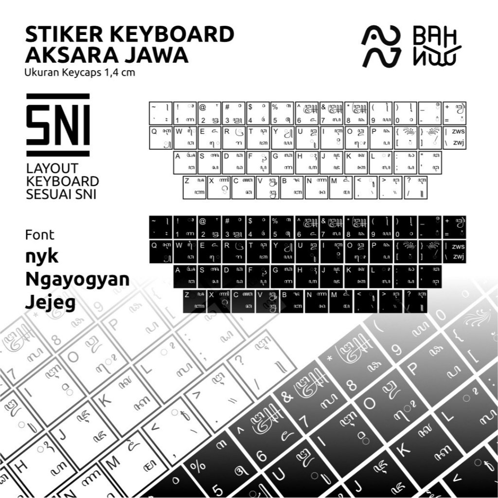 Jual Stiker Keyboard Aksara Jawa Untuk Laptop dan Komputer Layout SNI ...
