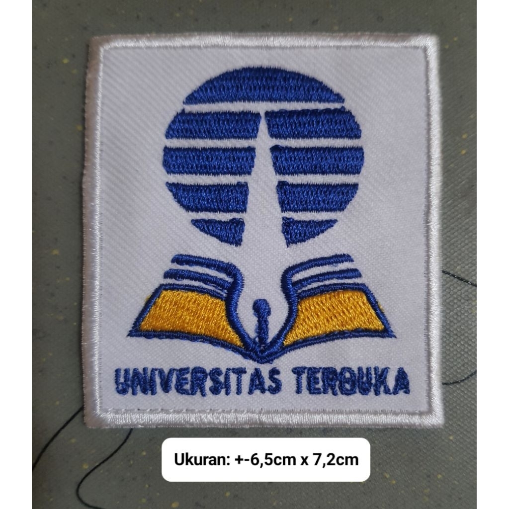 Jual Bordir Logo Universitas Terbuka (UT) Warna Dasar Putih ukuran ...