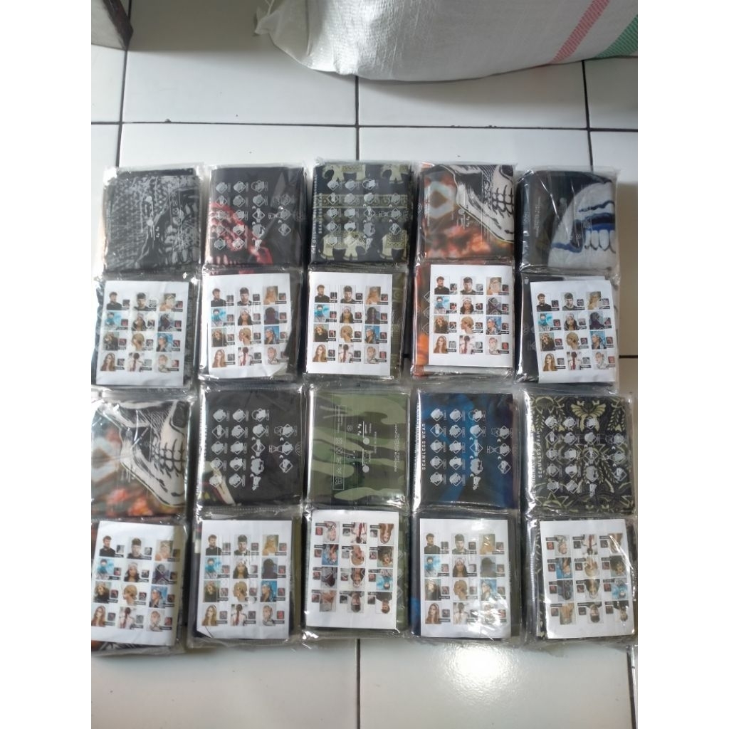 Jual MASKER BUFF IMPORT MOTIF | Masker Bandana ( 6 PCS ) | Shopee Indonesia