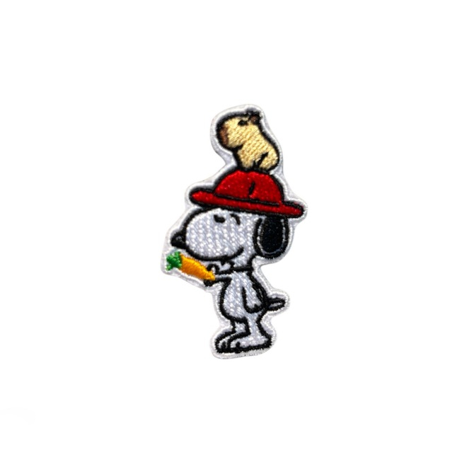 Jual Iron Patch Snoopy x Capybara Capibara Emblem Setrika | Shopee ...