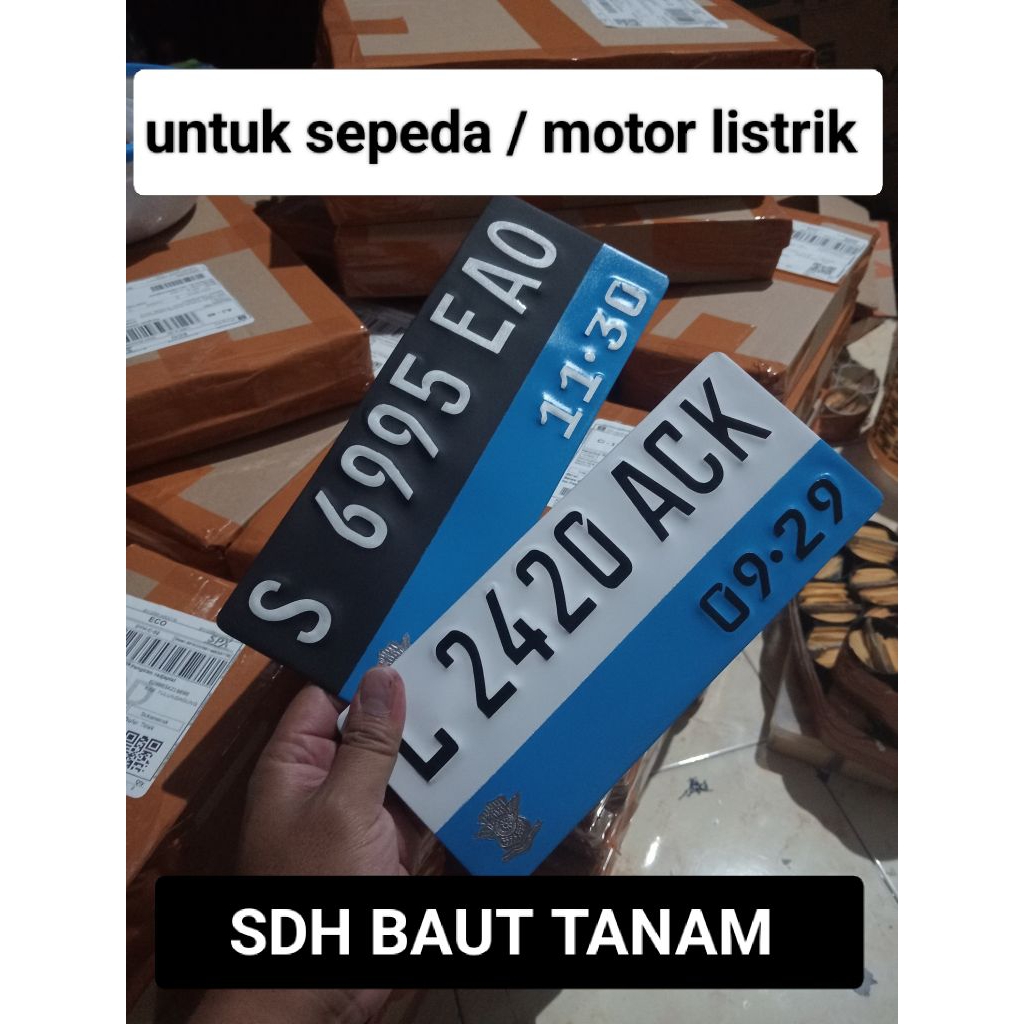 Jual PLAT SEPEDA // MOTOR // LISTRIK BAUT TANAM | Shopee Indonesia