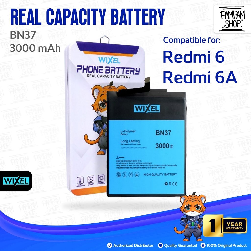 Jual WIXEL ORIGINAL Baterai XiaoMi BN37 Redmi 6 6A Real Capacity ...