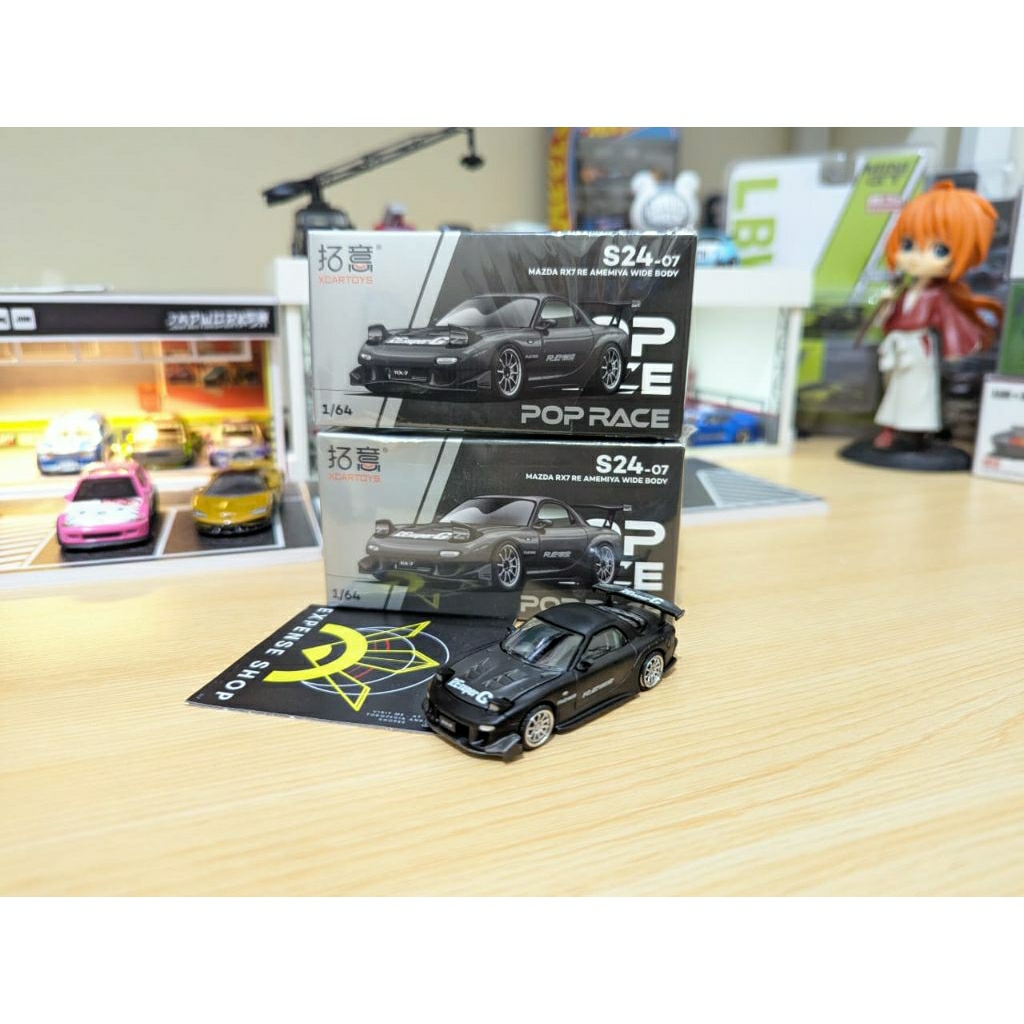 Jual Pop Race Xcartoys Mazda Rx7 RE Amemiya Wide body Black | Shopee ...