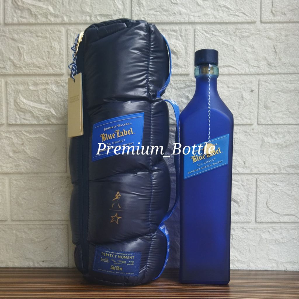 Jual Botol Kosong JW Blue Label Ice Chalet 750ml + Bag | Shopee Indonesia