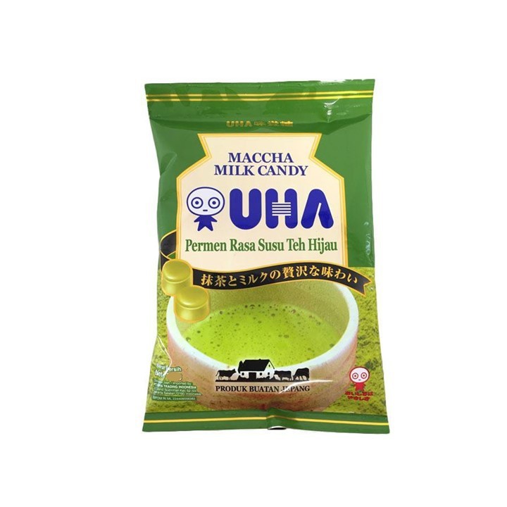 Jual UHA Maccha Milk Candy Permen Rasa Susu Matcha Teh Hijau Mini Bag ...