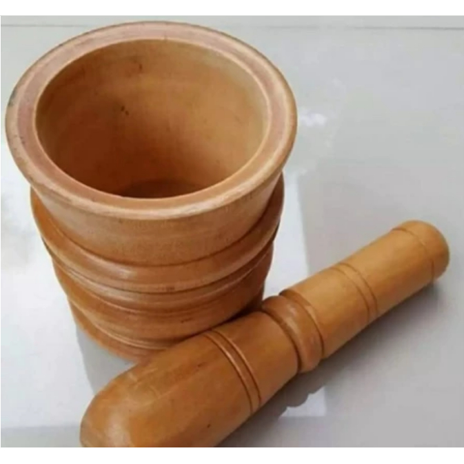 Jual NW9SG Lumpang kayu sudah set dengan alat tumbuk tradisional ulekan ...