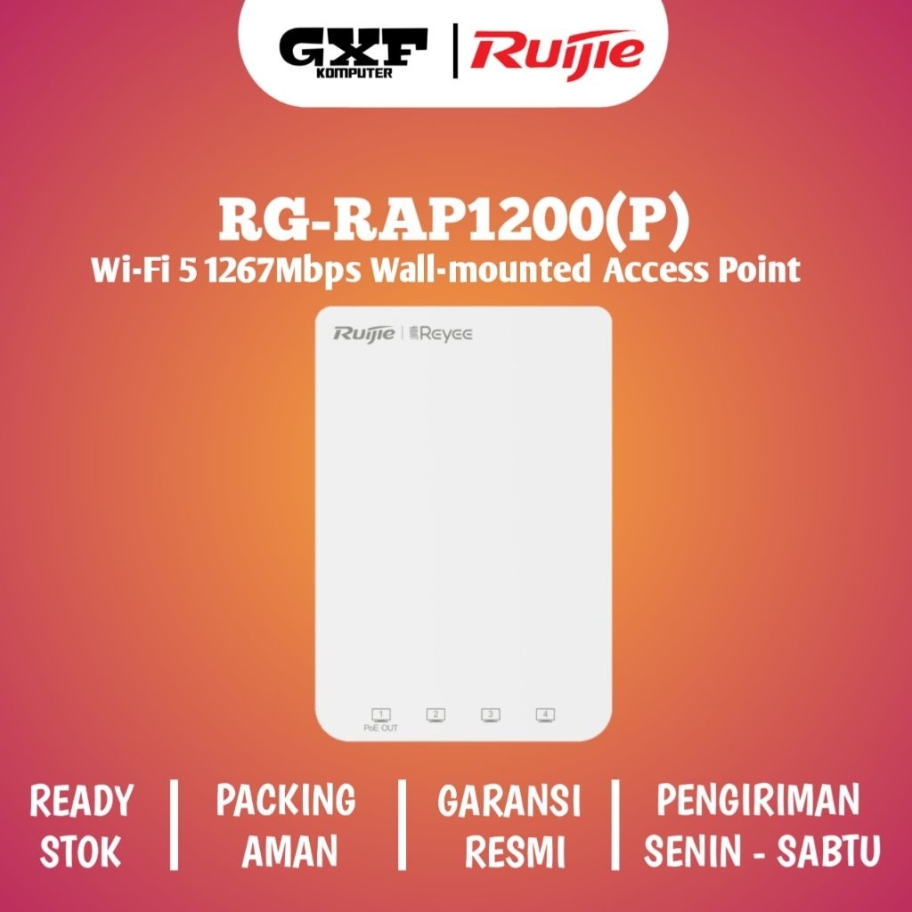 Jual Ruijie RG-RAP1200(P) Wi-Fi 5 1267Mbps Wall-mounted Access Point | Shopee Indonesia