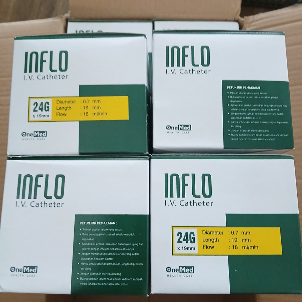 Jual INFLO I.V Catheter 24g Onemed (PerBOX) | Shopee Indonesia