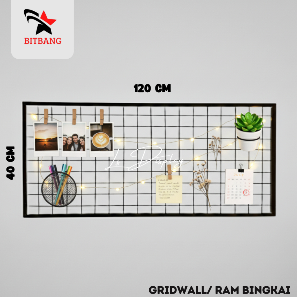 Jual Organizer Rak Dinding | Ram Bingkai Besi 40x120 CM | Rak Aksesoris ...