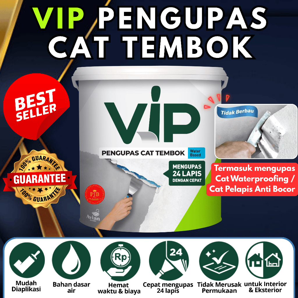 Jual VIP PENGUPAS CAT TEMBOK (BAHAN DASAR AIR) MENGUPAS HINGGA 24 LAPIS ...