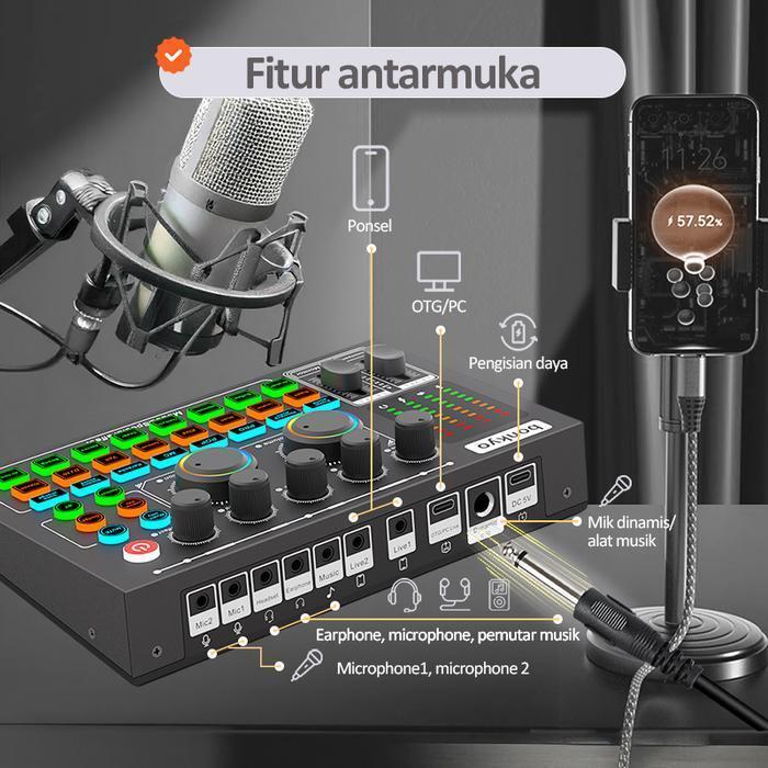 Jual Paket Karaoke Mini: Soundcard F999 MAX + Mic BM800 Mini - Rekam ...