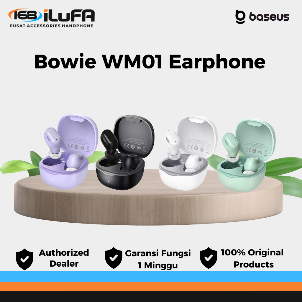 Jual Baseus Bowie WM01 Earphone TWS Bluetooth In Ear Wireless | Shopee ...
